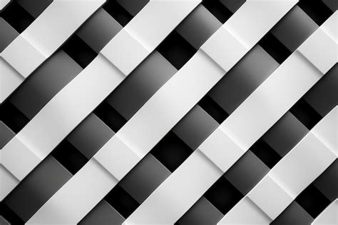 Minimalist Black And White Interlocking Square Pattern Premium Ai Generated Image