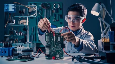 Premium Photo Arduino Control Broad Element Assembly By Human