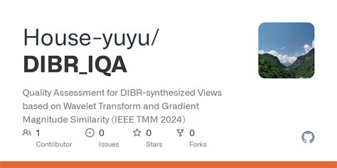 github house yuyu dibr iqa quality assessment for dibr synthesized
