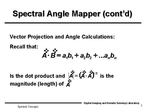 Spectral Angle Mapper Digital Imaging And Remote Sensing
