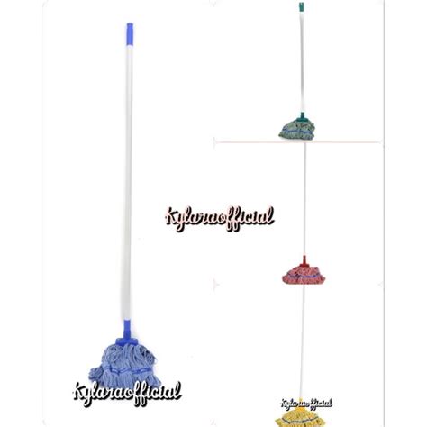 Jual Krisbow Kain Pel Dengan Gagang Heavy Duty Floor Mop Shopee Indonesia