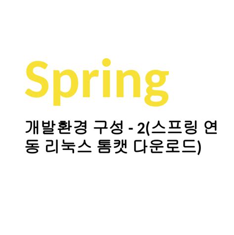 Linuxspring 리눅스 스프링 개발환경 구성 2스프링 연동 리눅스 톰캣 다운로드
