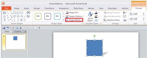 Advanced Shadow Effect Options In PowerPoint For Windows