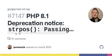PHP 8 1 Deprecation Notice Strpos Passing Null To Parameter 1