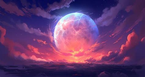 Premium AI Image The Moon And The Clouds