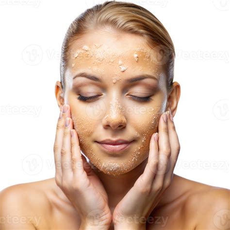 Woman Enjoying A Facial Massage Focusing On Relaxation And Skincare