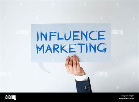 Writing Displaying Text Influence Marketing Internet Concept Form Of