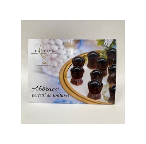 Confetteria Orefice Abbracci Biscuit Wrapped In Black Chocolate 500g