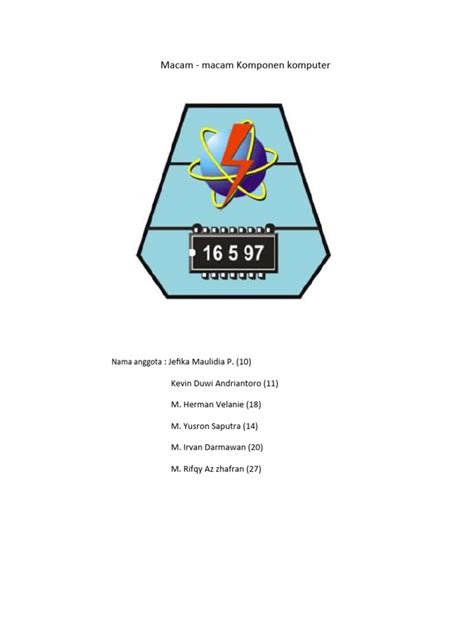 Macam Macam Komponen Komputer Pdf
