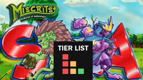 Miscrits Tierlist Remastered Youtube