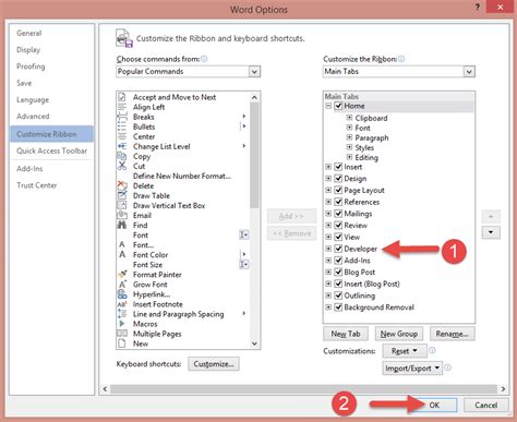 Enable The Developer Tab In Microsoft Outlook Excel W