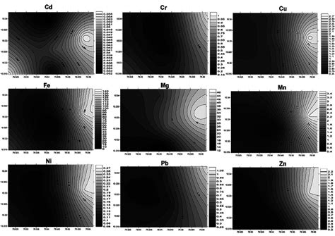C Spatial Distribution Of Heavy Metals Concentration In Sediments Of