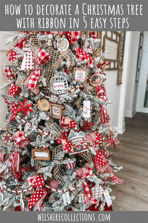 How To Decorate A Christmas Tree With Just Ribbon