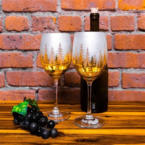 Etched Wine Glasses Etsy