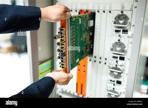 Fix Network Switch In Data Center Room Stock Photo Alamy