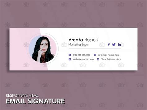 a minimal but modern clickable and responsive html email signature upwork