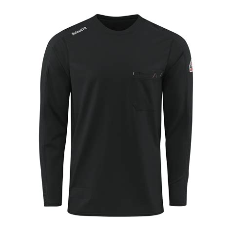 Bulwark Fr Henley Stt2 Flex Knit Tee — Shirt Size S Shirt Length