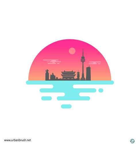 서울 아이콘 일러스트 Ai 무료다운로드 Free Seoul Icon Vector 어반브러시