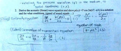 Relating The Pressure Variation P In The Medium To Spatial