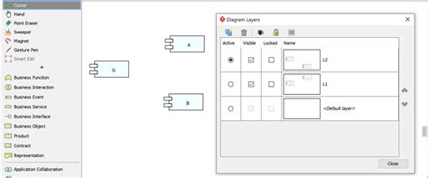 output element s layer information using doc composer visual