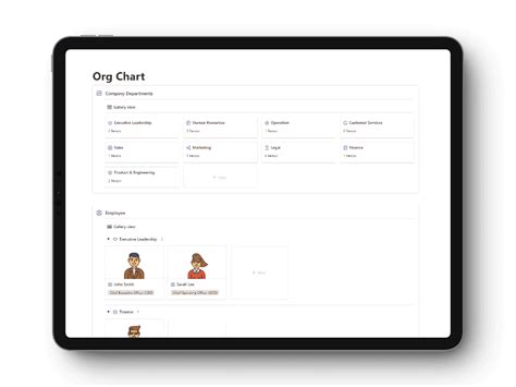 Org Chart Notion Template