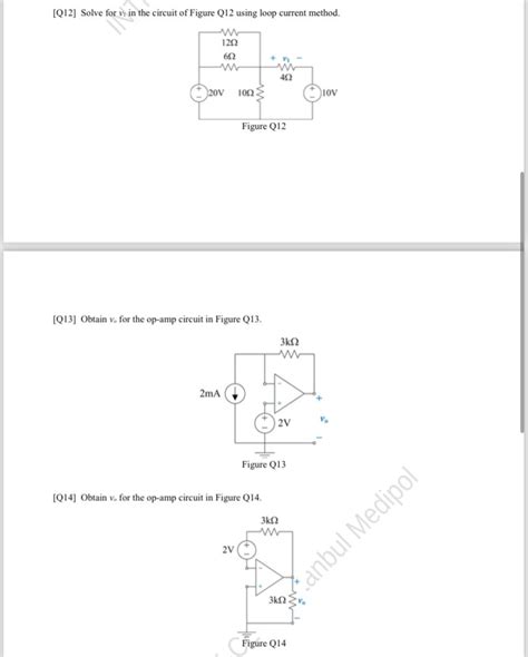 Solved Q12 ﻿solve For V1 ﻿in The Circuit Of Figure Q12