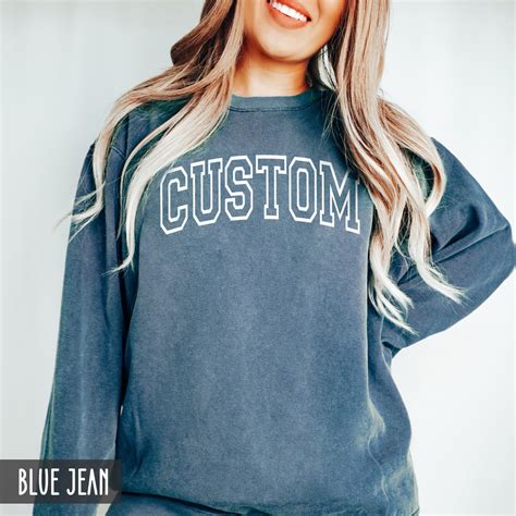 Comfort Colors® Custom Sweatshirt Personalized T Your Custom Text