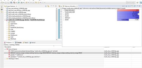Rtoscc2640r2f Default Memory Range Overlaps Existing Memory Range Sram Default Memory Range