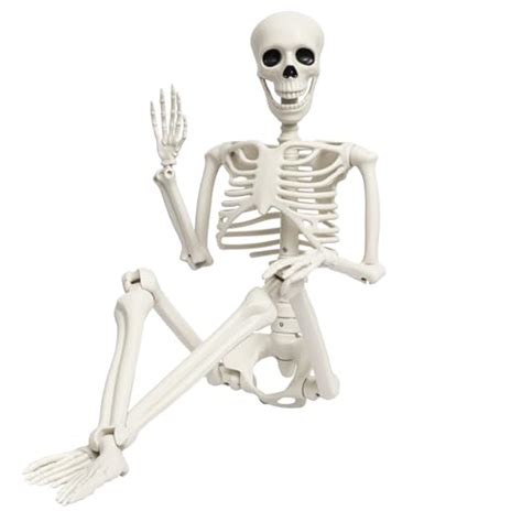 Newthinking Halloween Skeleton Decorations 90cm Plastic Poseable Fake Skeleton Full Body