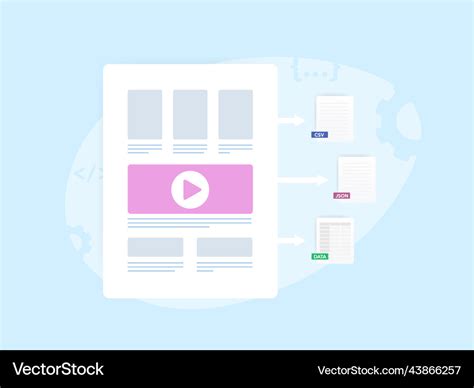Web Scraping With Data Extraction Concept Vector Image