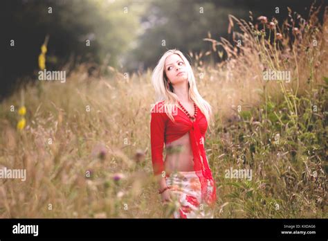 Girl Field Light Blonde High Resolution Stock Photography And Images Alamy