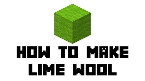 Minecraft Survival How To Make Lime Wool Youtube