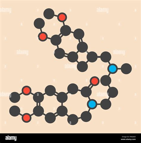 Ivabradine Angina Pectoris Drug Molecule Stylized Skeletal Formula
