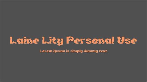 Laine Lity Personal Use Font Download Free For Desktop And Webfont