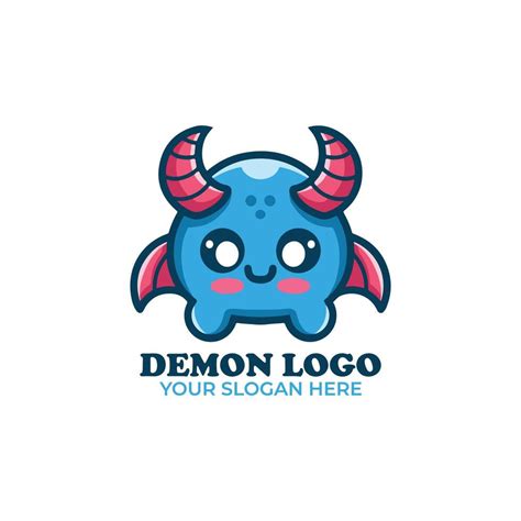 Cute Little Demon Logo Design 45872189 Vector Art At Vecteezy