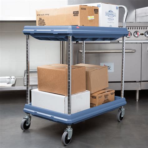Metro Bc2030 2dmb Utility Cart With Two Deep Ledge Shelves And Microban
