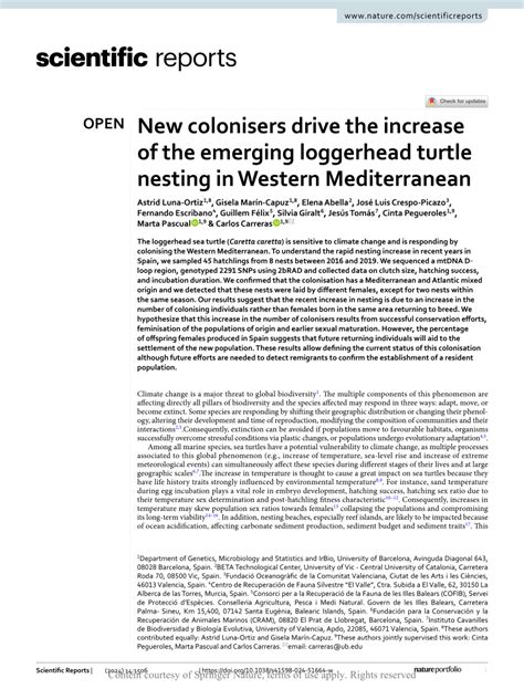 Pdf New Colonisers Drive The Increase Of The Emerging Loggerhead Turtle Nesting In Western