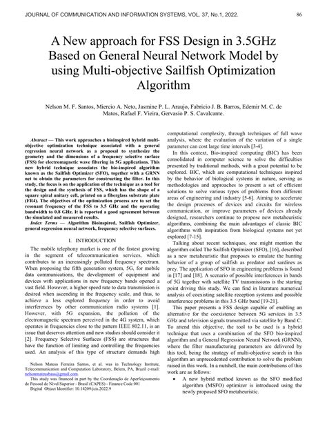 Pdf A New Approach For Fss Design In 35ghz Based On General Neural Network Model By Using