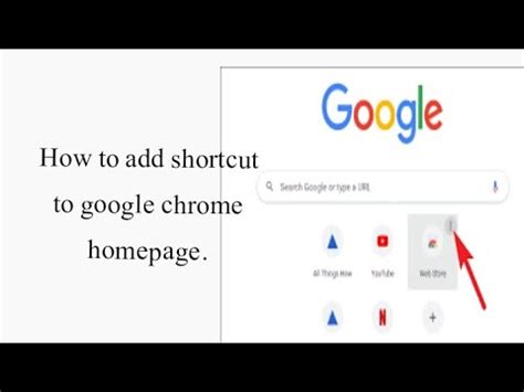 How to add shortcut to Google Chrome Homepage. - YouTube
