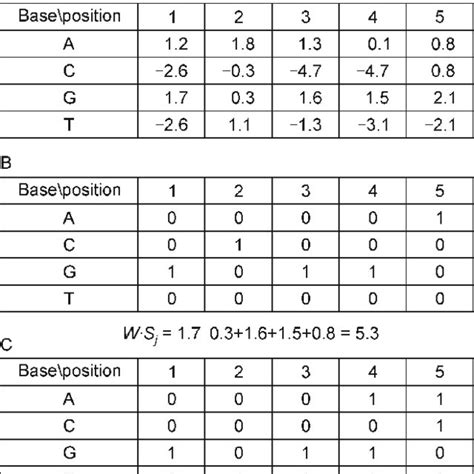 Position Frequency Matrix Pfm And Information Content Logo A The Download Scientific