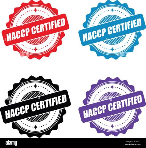 Haccp Certified Stamp Food Safety Compliance Vector Badge For