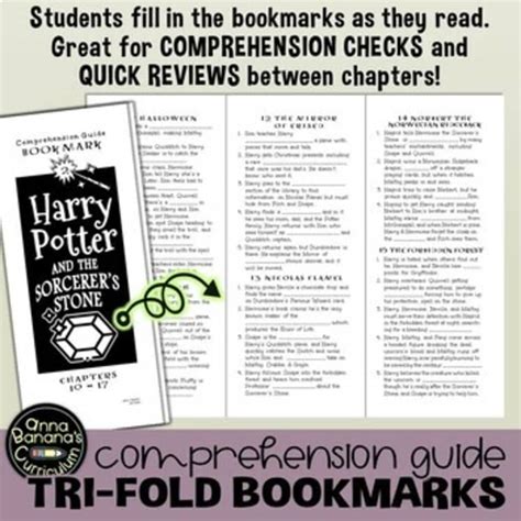 Harry Potter And The Sorcerers Stone Comprehension Tri Fold Fill In