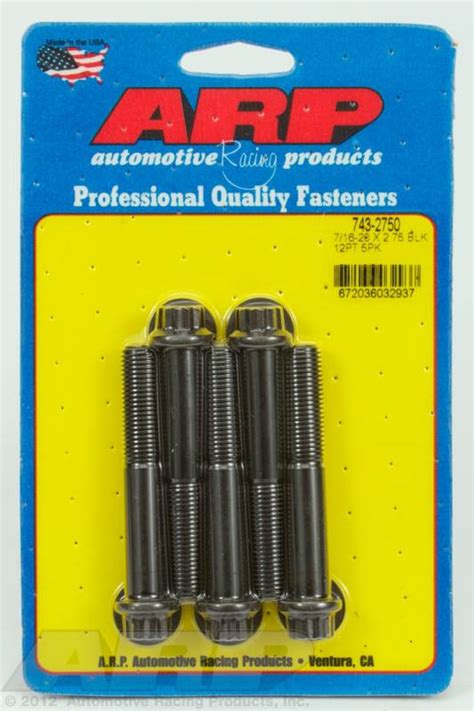 Arp 743 2750 716 20 X 2750 12pt Black Oxide Bolts
