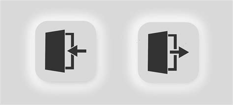 Premium Vector Exit Icon Doorway And Arrow Output Room Symbol Leaving