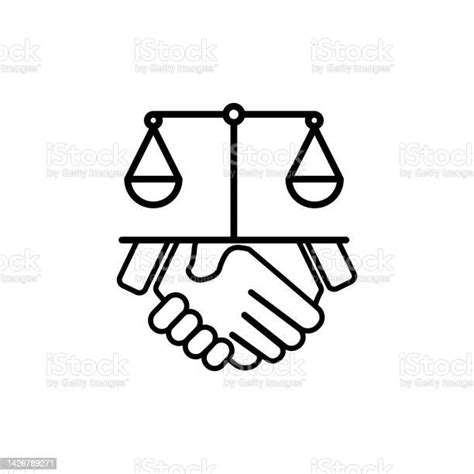 손과 법률 라인 아이콘입니다 법 준수 아이콘입니다 편집 가능한 스트로크 디자인 템플릿 벡터 손에 대한 스톡 벡터 아트 및 기타 이미지 Istock