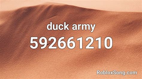 Duck Army Roblox Id Roblox Music Codes