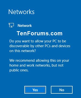 Enable Or Disable Network Location Wizard In Windows Tutorials