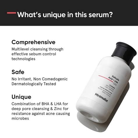 Minimalist 2 Salicylic Acid Lha Face Cleanser 100ml Myaster