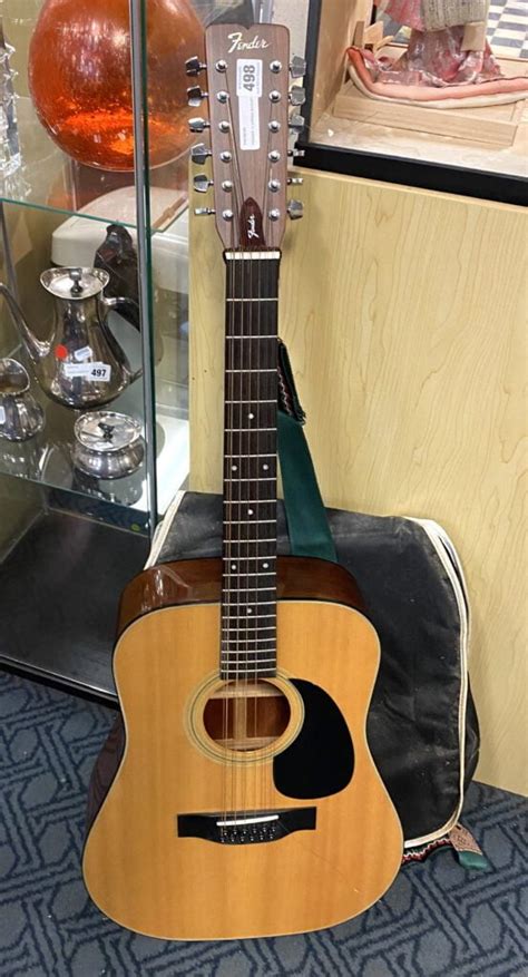 Fender 12 String Acoustic Guitar In Bag Southgate Auction Rooms
