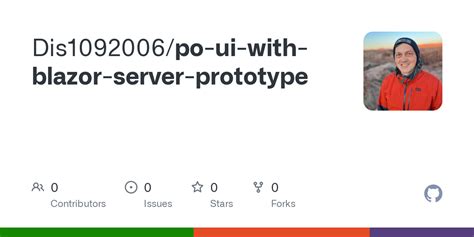 Github Dis1092006po Ui With Blazor Server Prototype